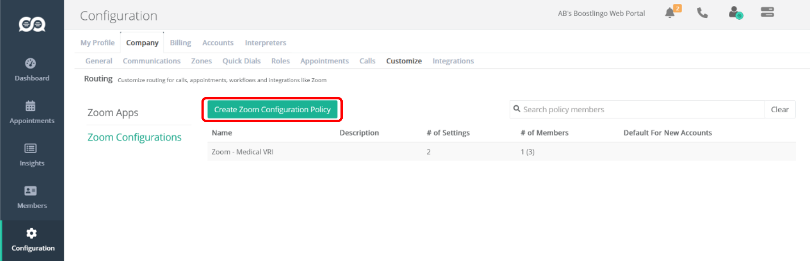 Zoom (For Partners) - Configuring Zoom Policy – Boostlingo Zoom (For Partners) - Configuring Zoom Policy – Boostlingo