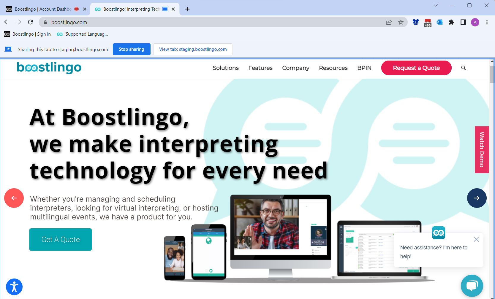 Screen Sharing on VRI Calls – Boostlingo