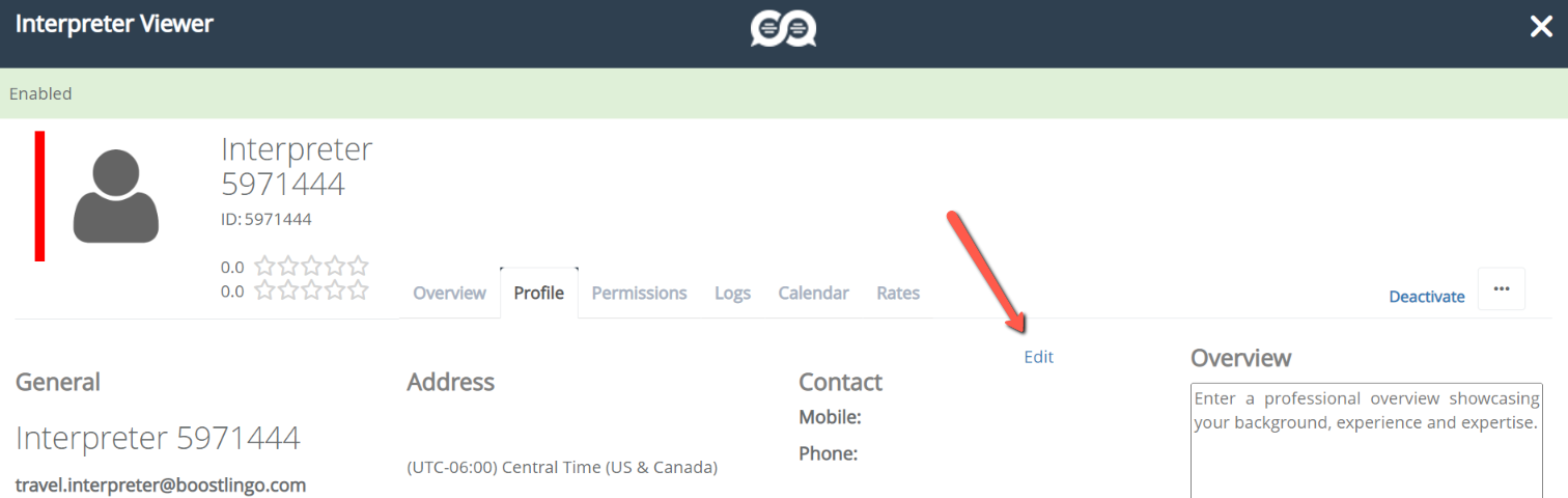 How to Edit Interpreter Profile as LSC Admin – Boostlingo