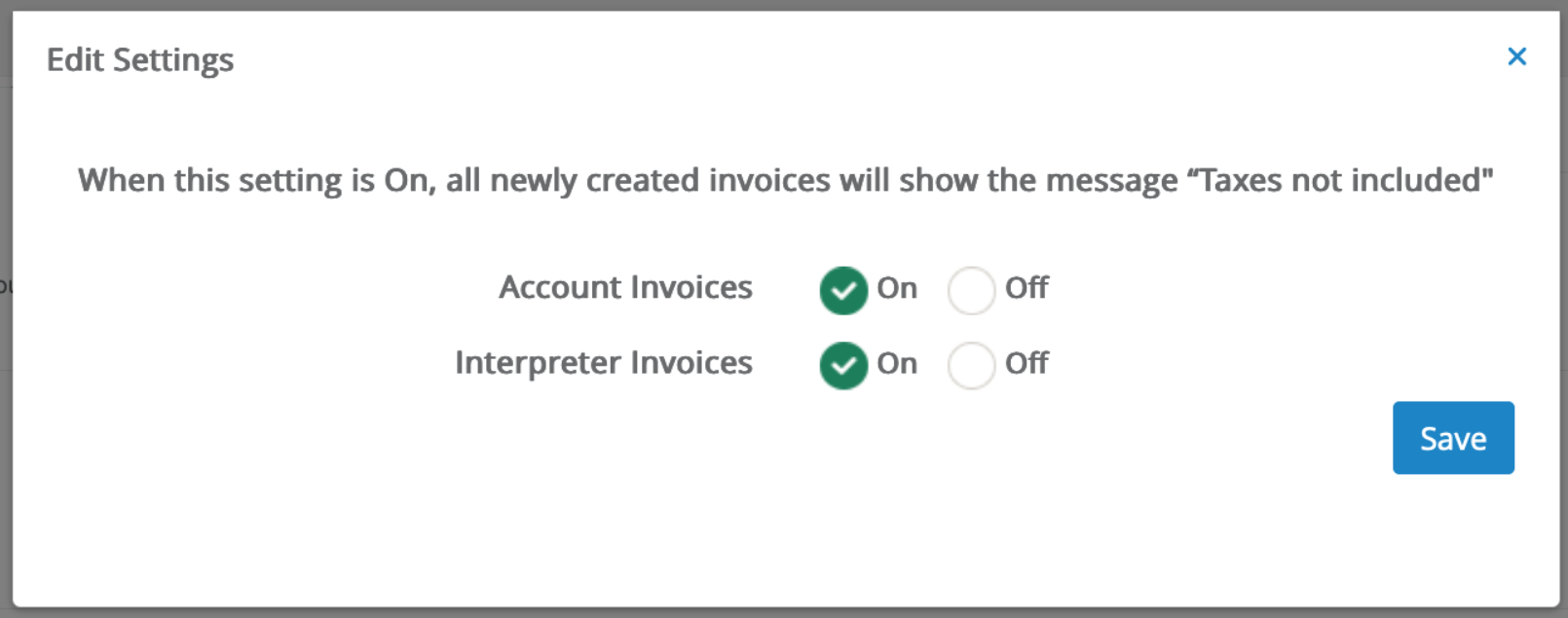 How to remove "Taxes Not Included" message on Invoices – Boostlingo
